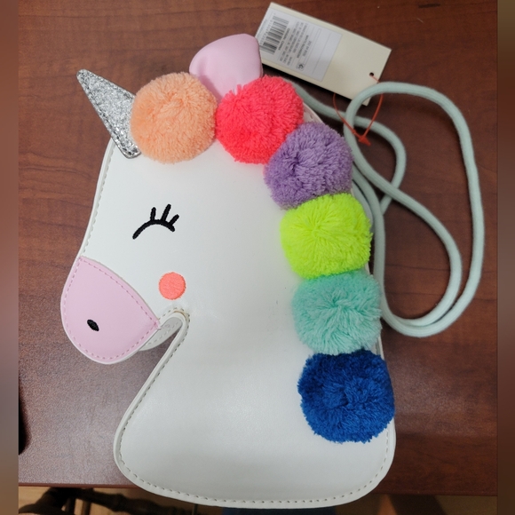 Target | Accessories | Cat Jack Unicorn Pompom Crossbody Bag For Kids Nwt | Poshmark
